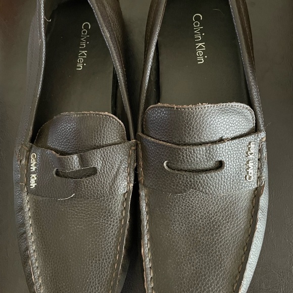 Calvin Klein | Shoes | Calvin Klein 0 Leather Ivan Penny Loafer Worn ...